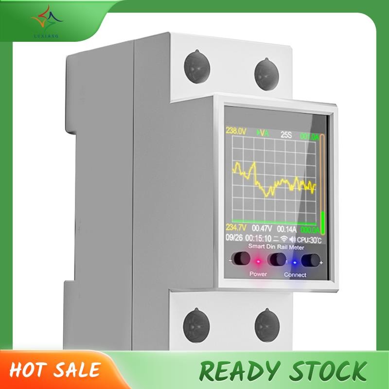 [In ] GR2P 100A Smart Electricity Meter Tuya WiFi Din Rail Power Energy ...