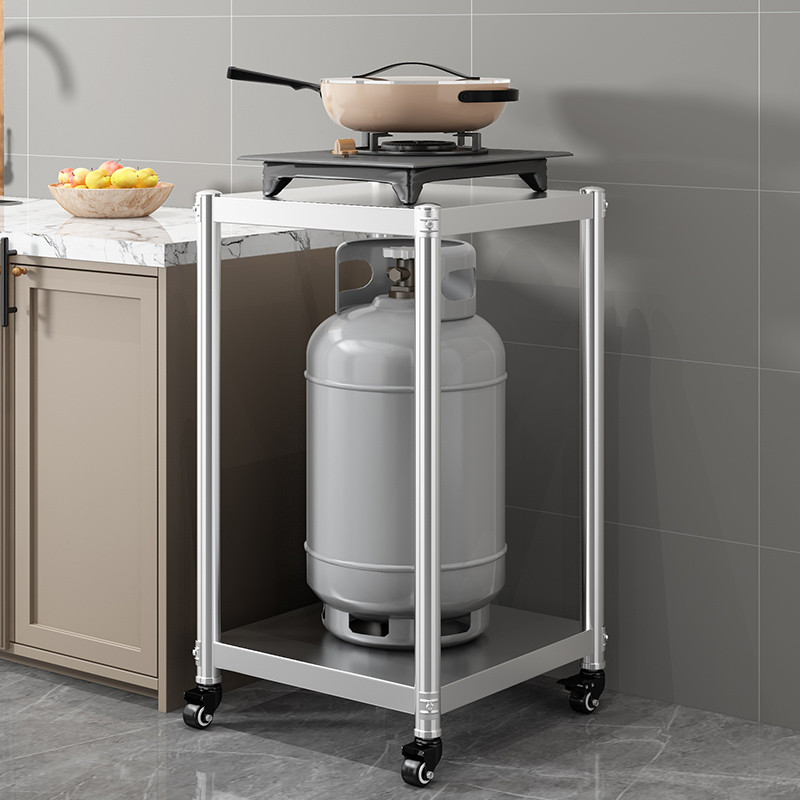 Stainless Steel Kitchen Gas Tank Stove Top Storage Microwave Oven Rack ...