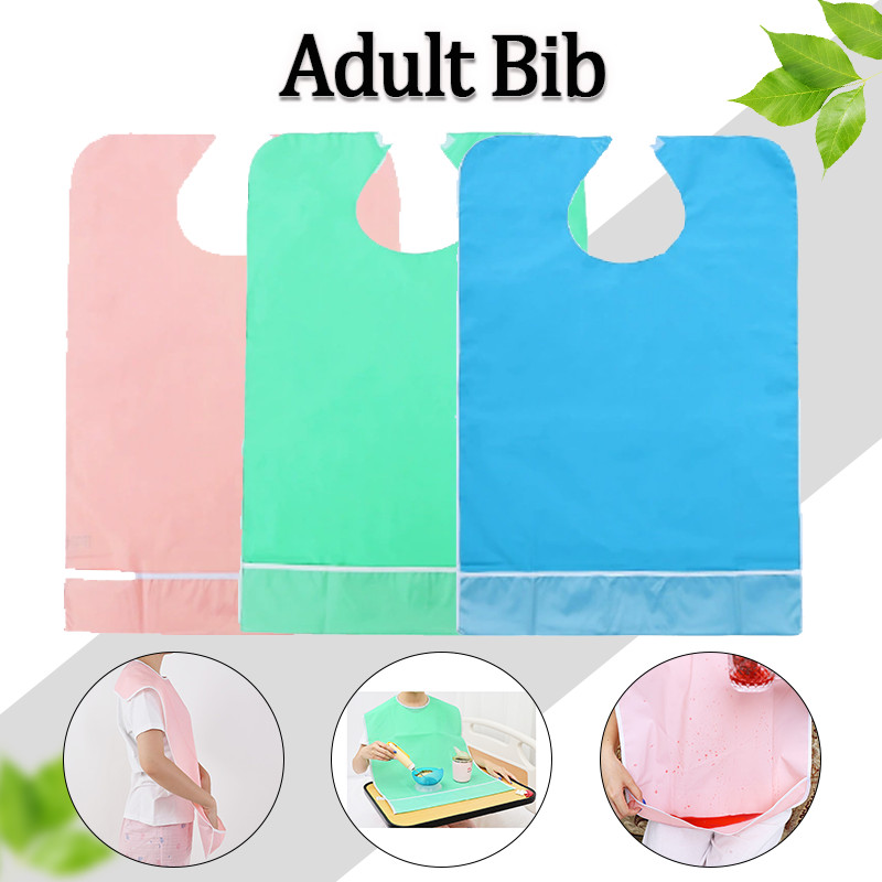 Adult Bib Waterproof Protector Bibs Mealtime Eating Clothing Apron ...