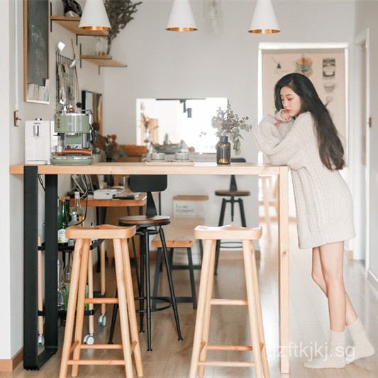 Solid Wood Bar Table/Dining Table/Integrated Living Room Partition Home ...