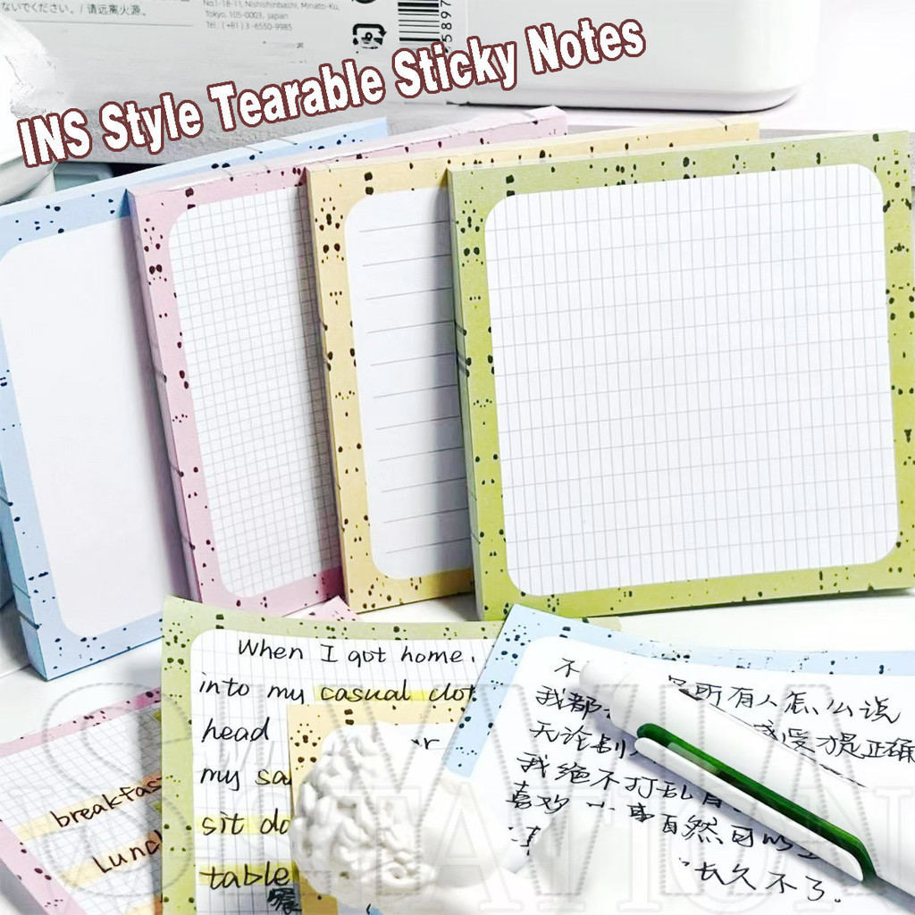 SLXC-INS Style Tearable Sticky Notes - Self-adhesive, Traceless Memo ...