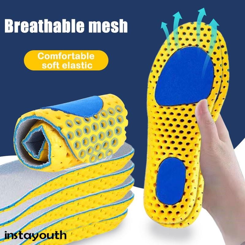 Memory Foam Orthopedic Insoles for Feet Shoe Sole Pad Mesh Deodorant ...