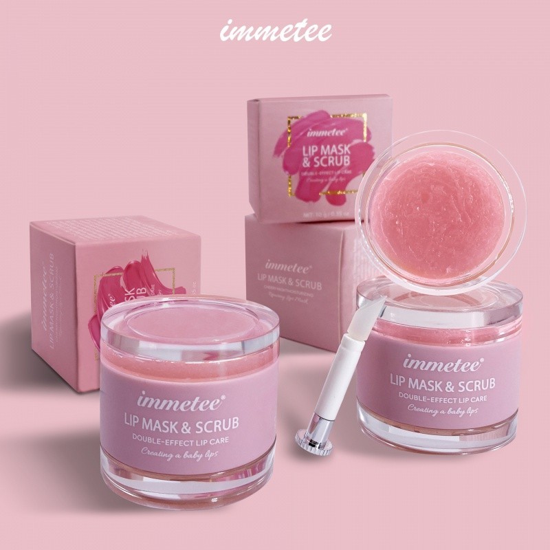 Immetee Lip Mask Double-Effect Lip Mask Moisturizing Lightening Lip ...