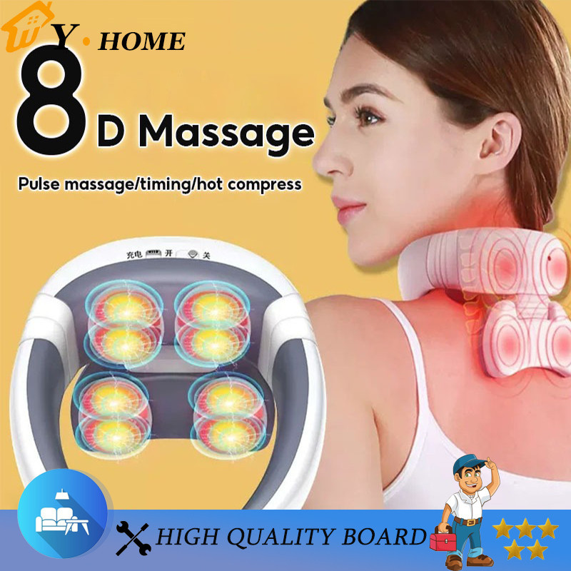 AAR Neck Massager Smart 8D Magnetic Pulse Heated Electric Relief ...