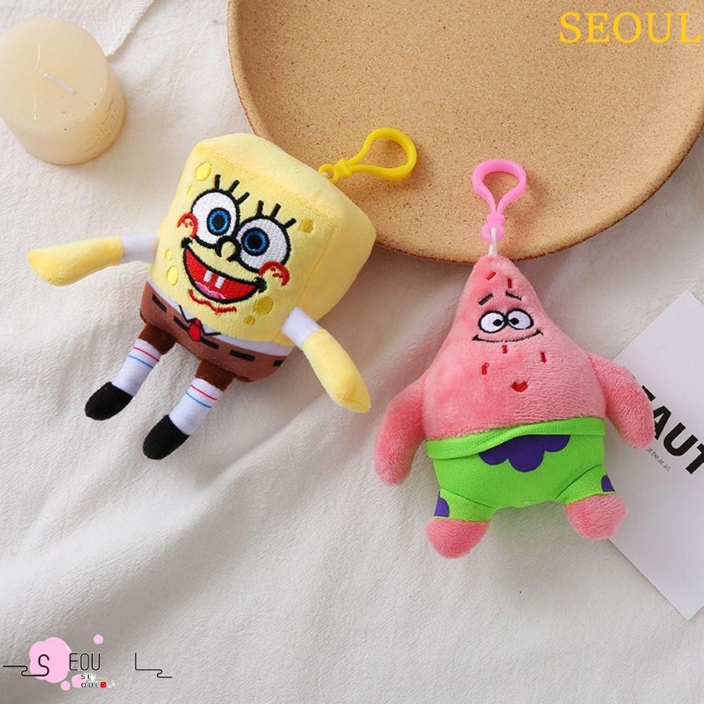 SEOUL Spongebob Keyring, Soft Accompany Toys Patrick Star Doll, Kawaii ...