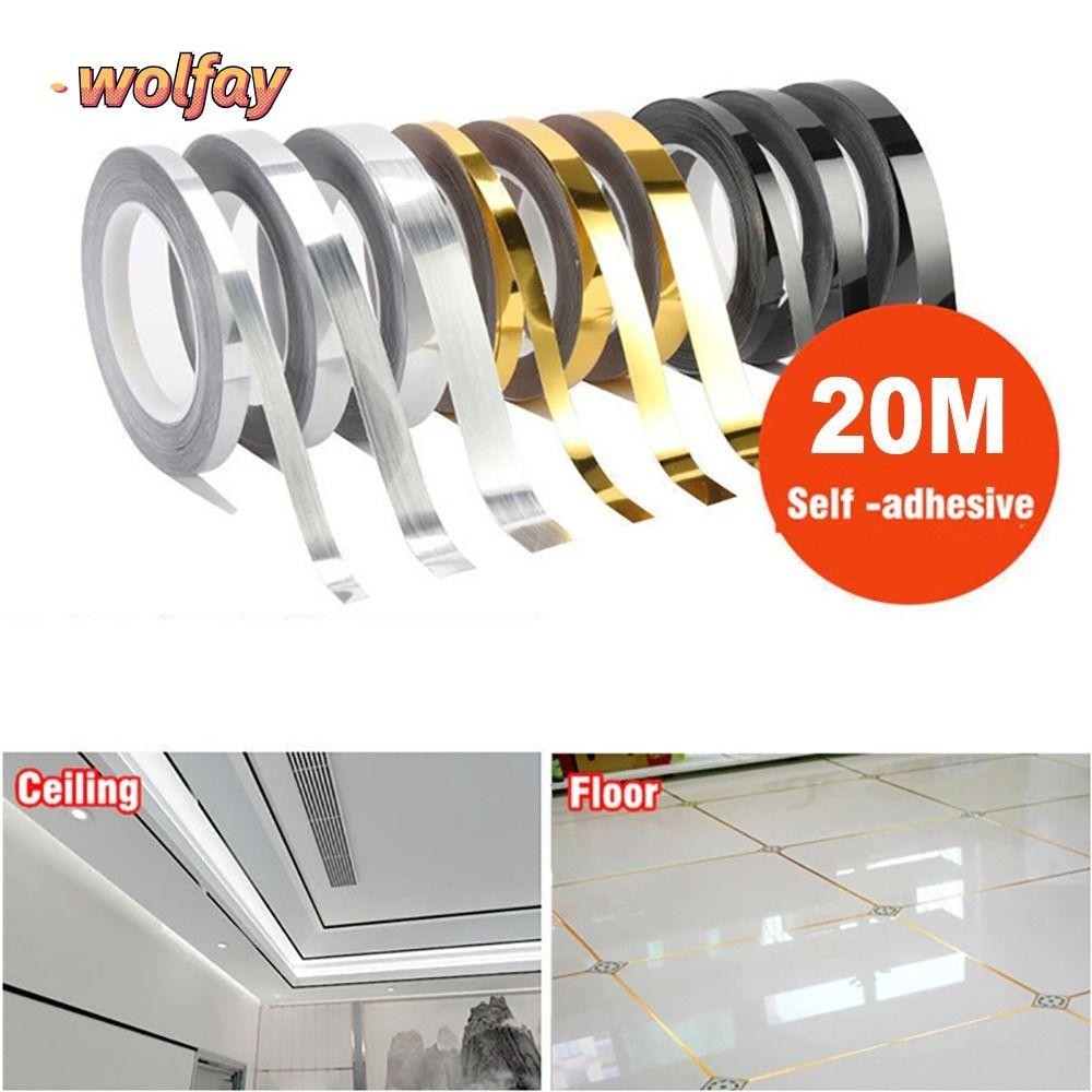 WOLFAY Tile Beauty, 20 M Seam Sticker Crevice Line Self-Adhesive Gap ...