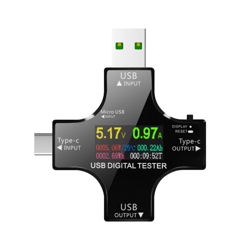 6.5A USB Tester DC Type-C PD Digital Voltmeter Amper Voltage Current ...