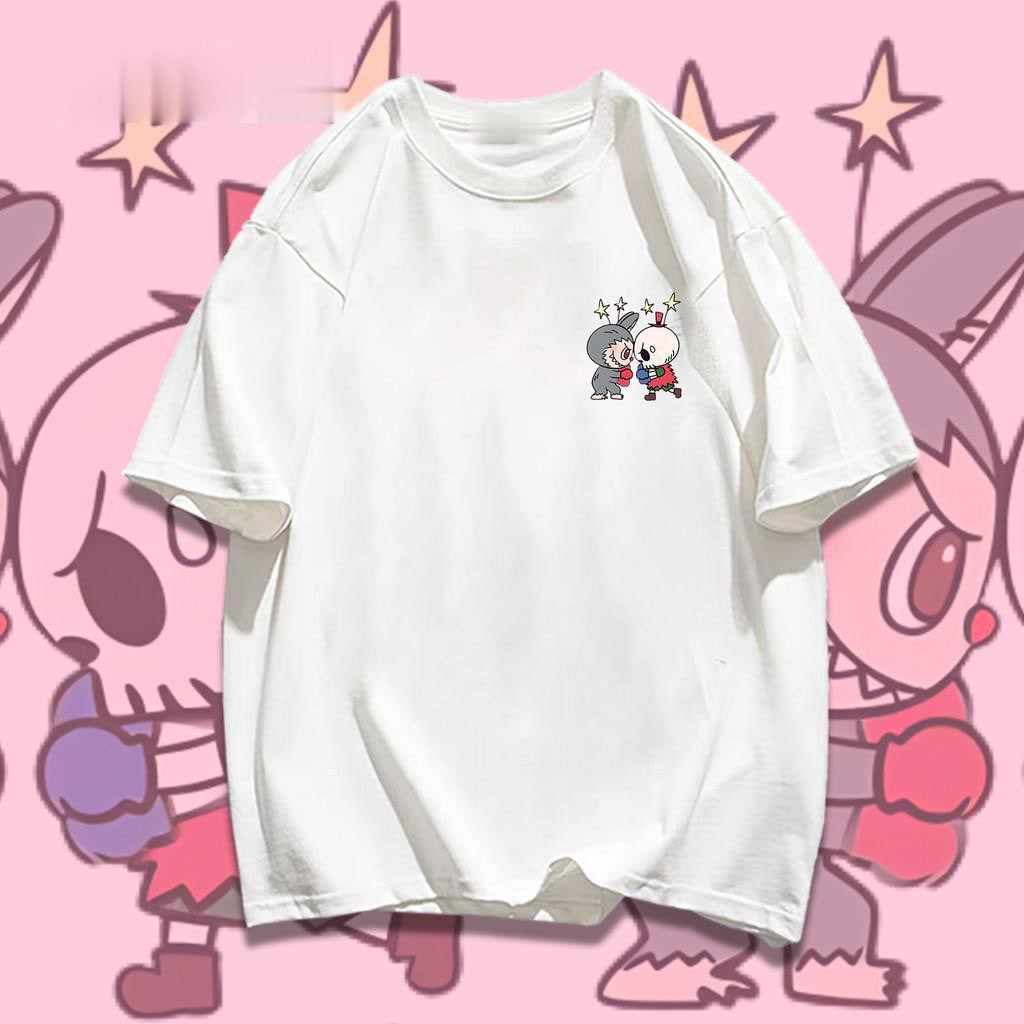& COD RINA STUDIO Popmart Labubu New Korean T-Shirt Oversized Cartoon ...
