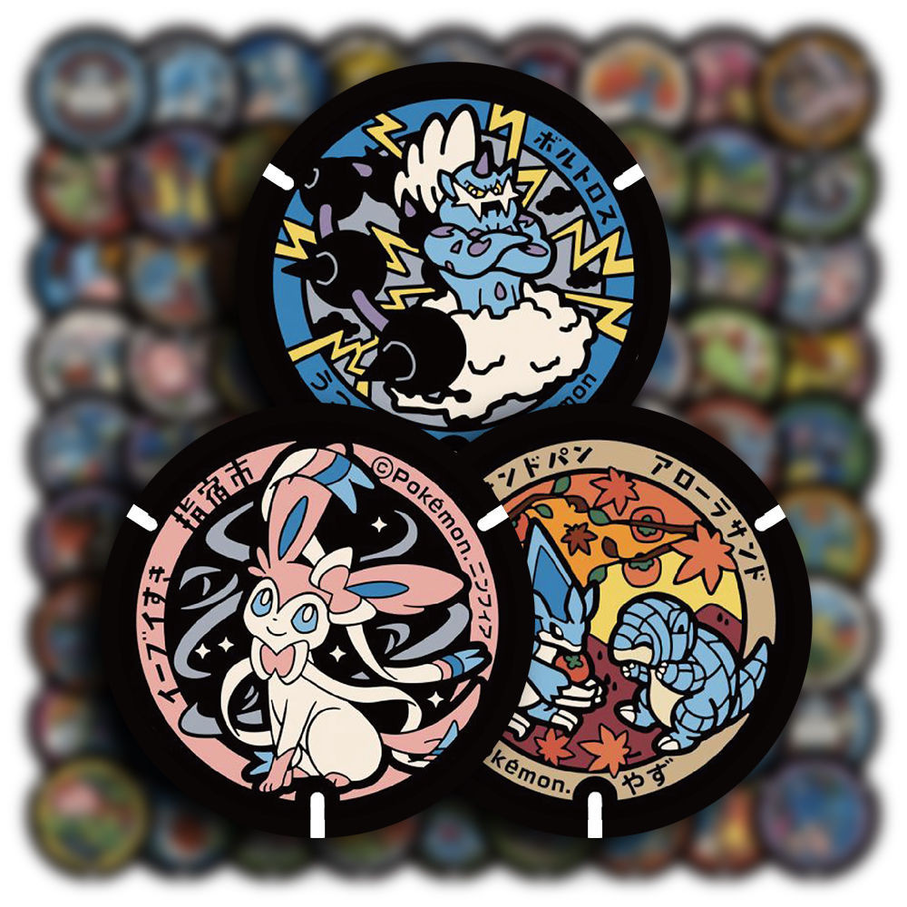 216 Cartoon Creative Pokémon Manhole Cover Decoration Materials for DIY ...