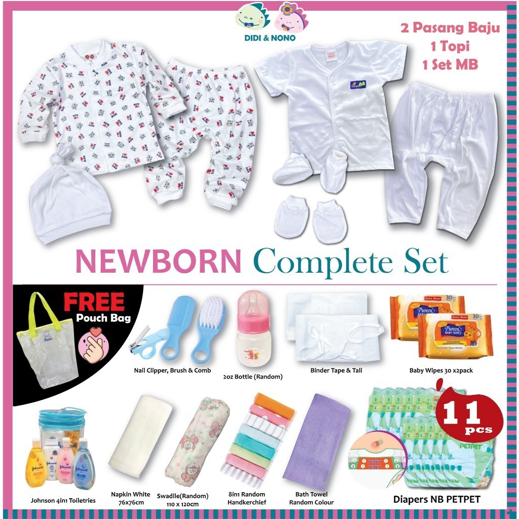 Newborn Baby Set In Labor Room Newborn Baby Basic Package 6-15 Items ...