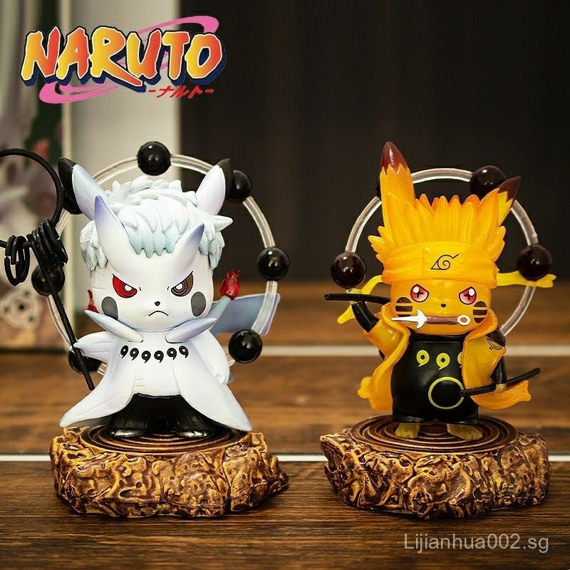 Pokemon Naruto Obito Naruto Pikachu Figurine Pocket Monster Figure ...