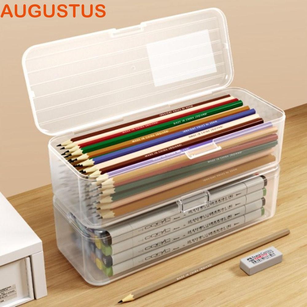 AUGUSTUS Pencil Case, Art Supply Waterproof Pen Pencil Box, Simple ...