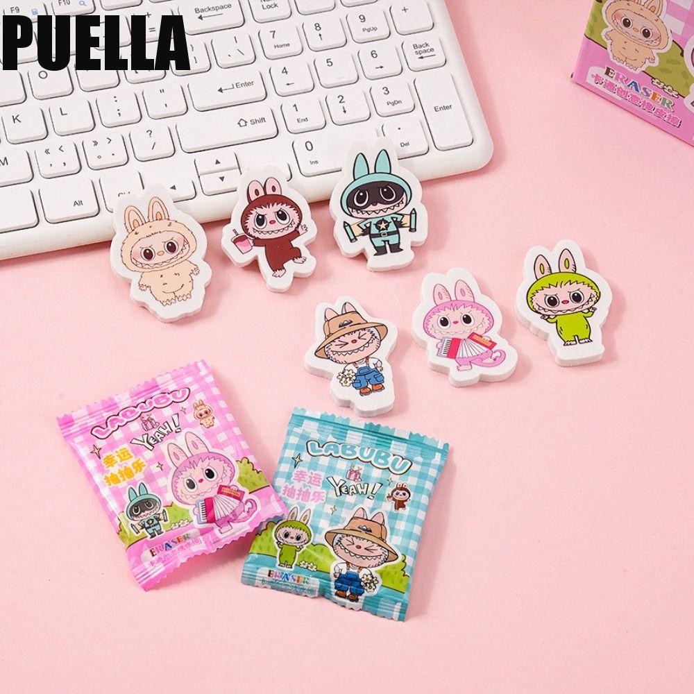 PUELLA 60pcs/set Capybara Pencil Eraser, Model Set Figures Model Labubu ...