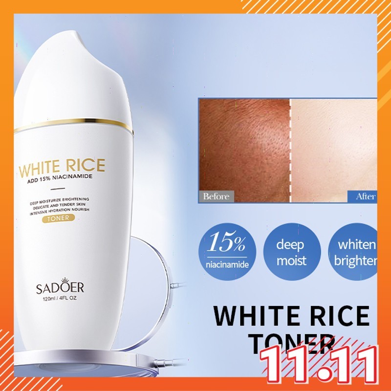 MAY SADOER White Rice Nicotinamide Brightening Toner Deep Moisturize ...
