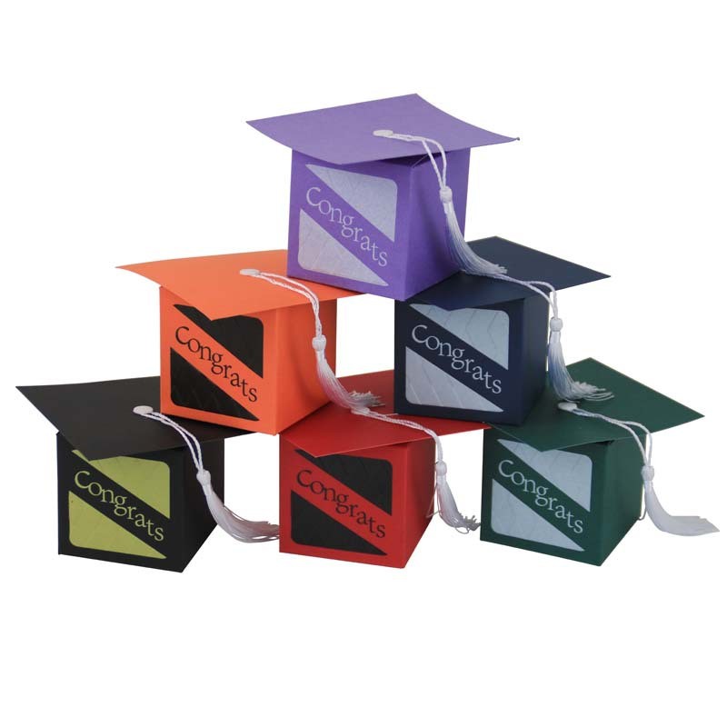 50Pcs Graduation Gift Box for Party Grad Cap Candy Boxes Graduation ...