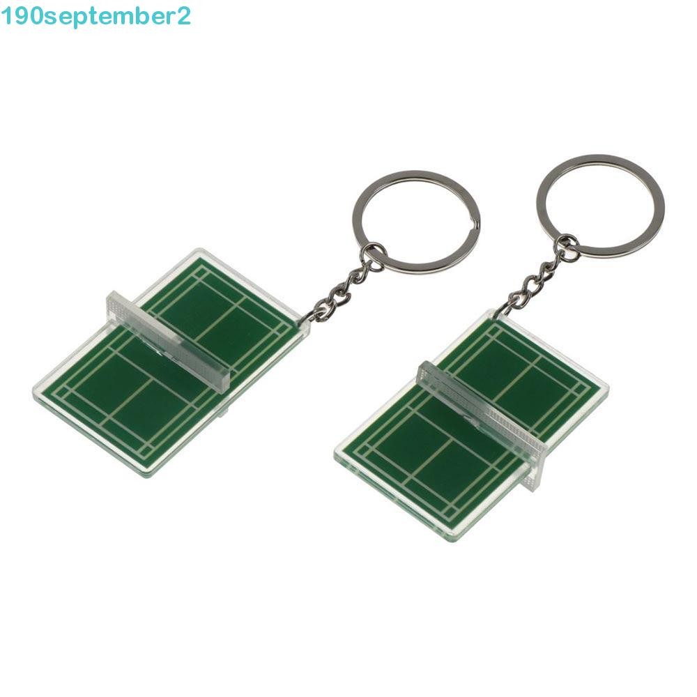 SEPTEMBERB Badminton Playground Keyring, Mini Two-sided Badminton ...