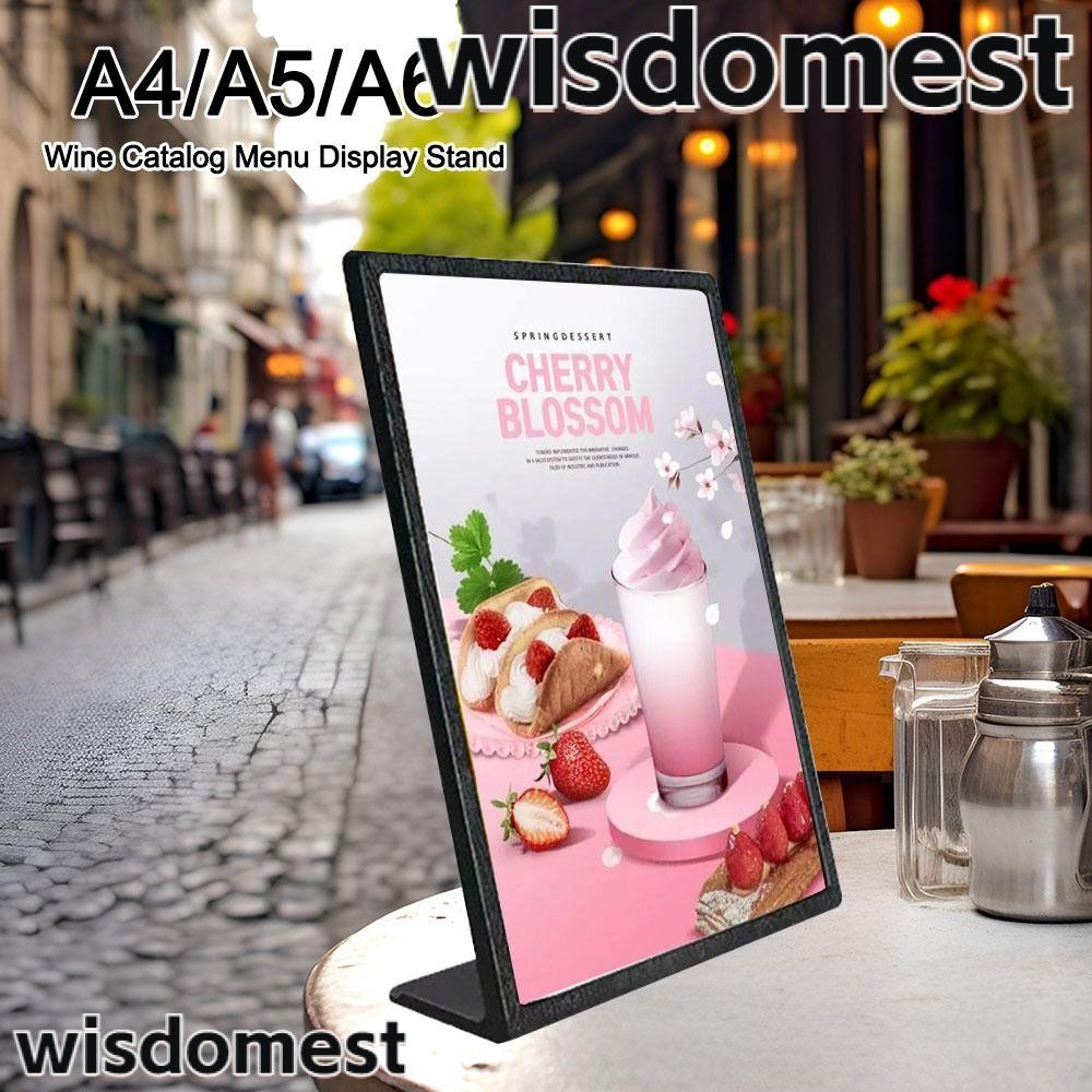 WISDOMEST Photo Display Frame, Plastic Panel A4 A5 A6 Wine Catalog Menu ...