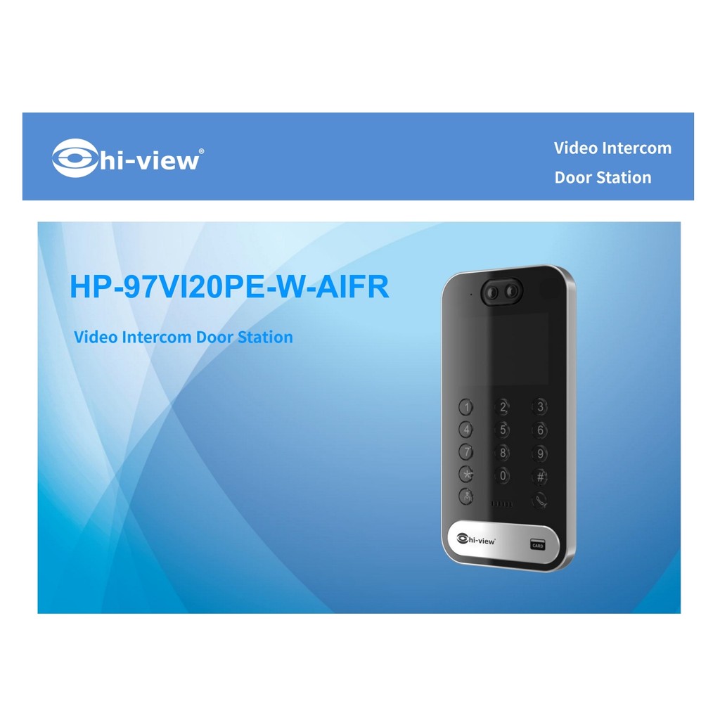 HP-97VI20PE-W-AIFR Intercom Video Gate Secondary Press Password Face ...