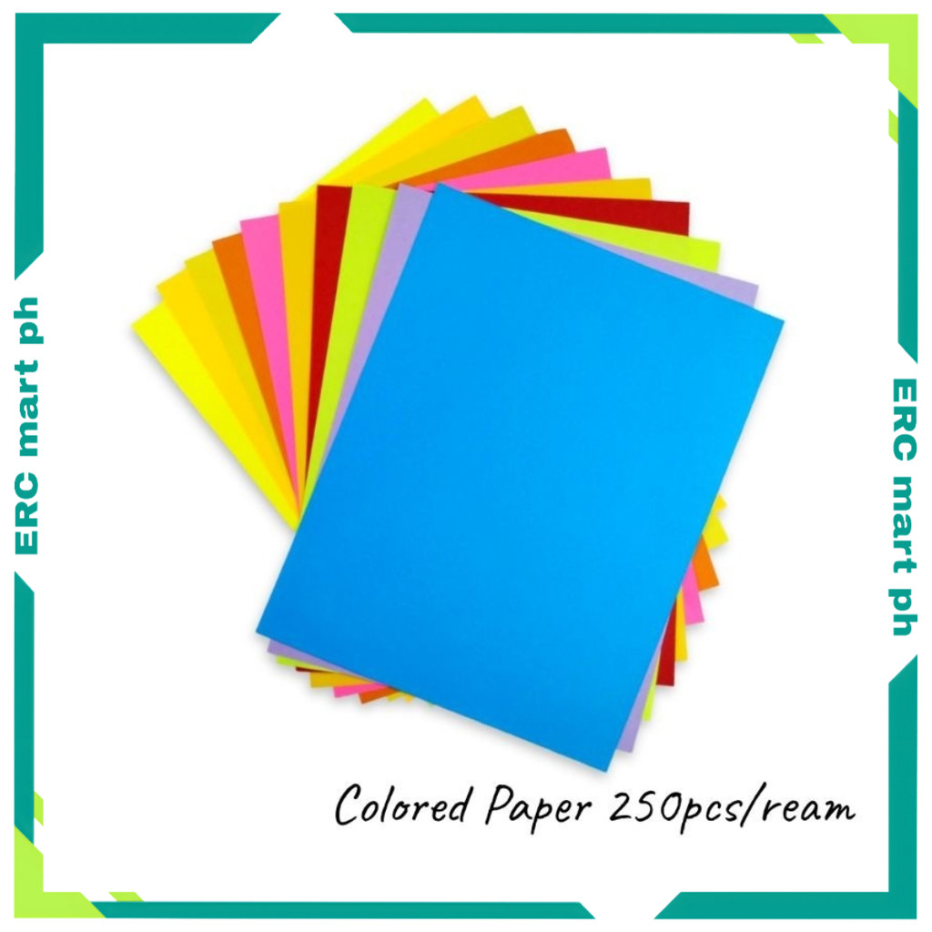 ERC Retail: 80gsm Colored Paper Short A4 Long Smooth Printable Assorted ...