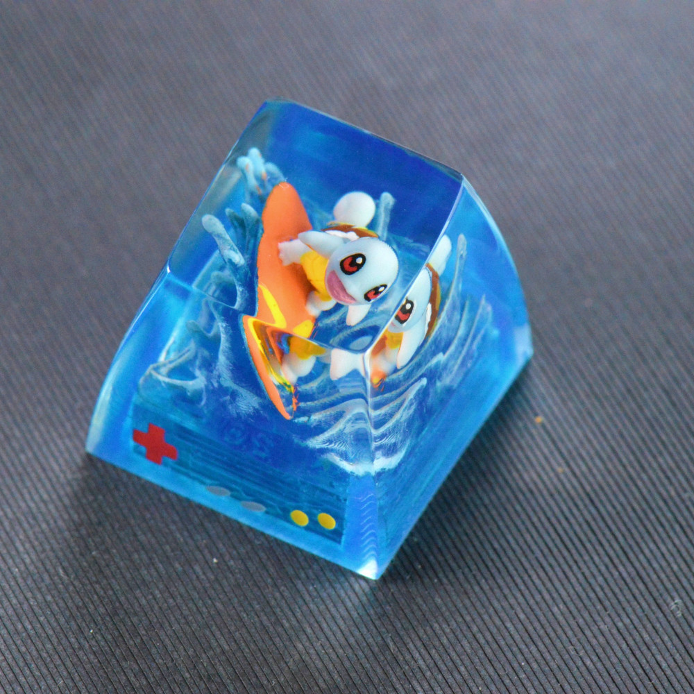 Pokemon Drip-glue Keycap PBT Pikachu Gengar Psyduck Squirtle Bulbasaur ...