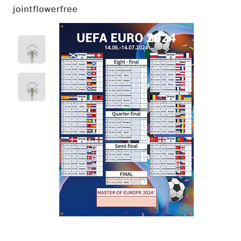 JOSG 2024 Euro Soccer Wall Chart Schedule Poster Germany Euro Soccer ...