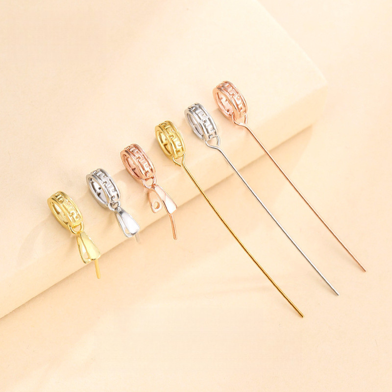 S925 Sterling Silver Pendant Clip | DIY Silver Buckle Pendant Buckle ...