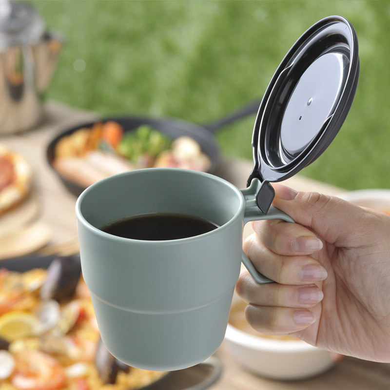 Coffee cup with cover 360ml high resistance temperate cover PPSU ...