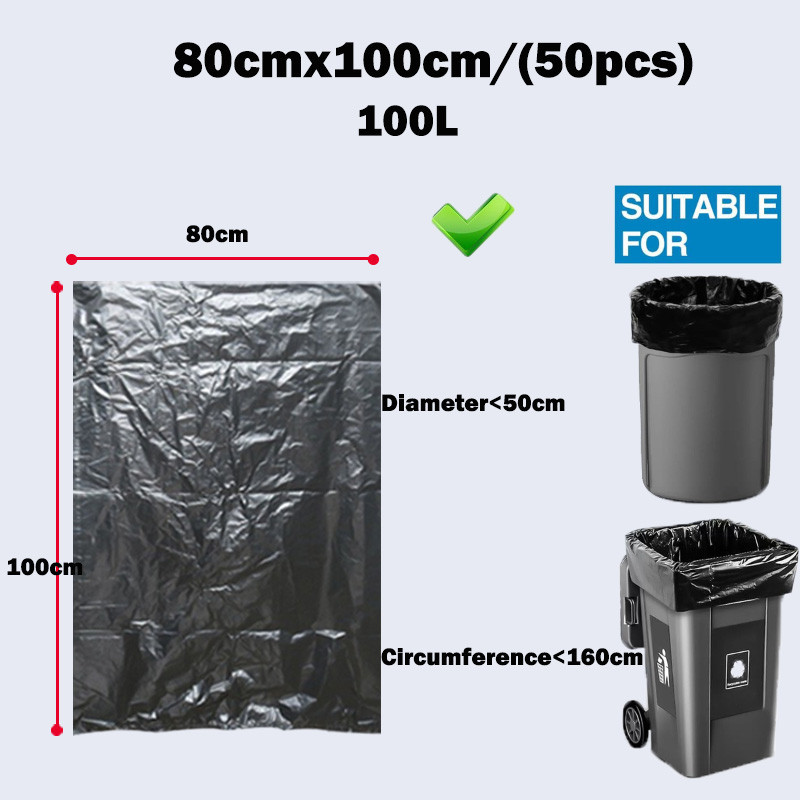 【SG Seller 🚚】Big Rubbish Bag / Trash Bag / Heavy Duty Garbage Bag For ...