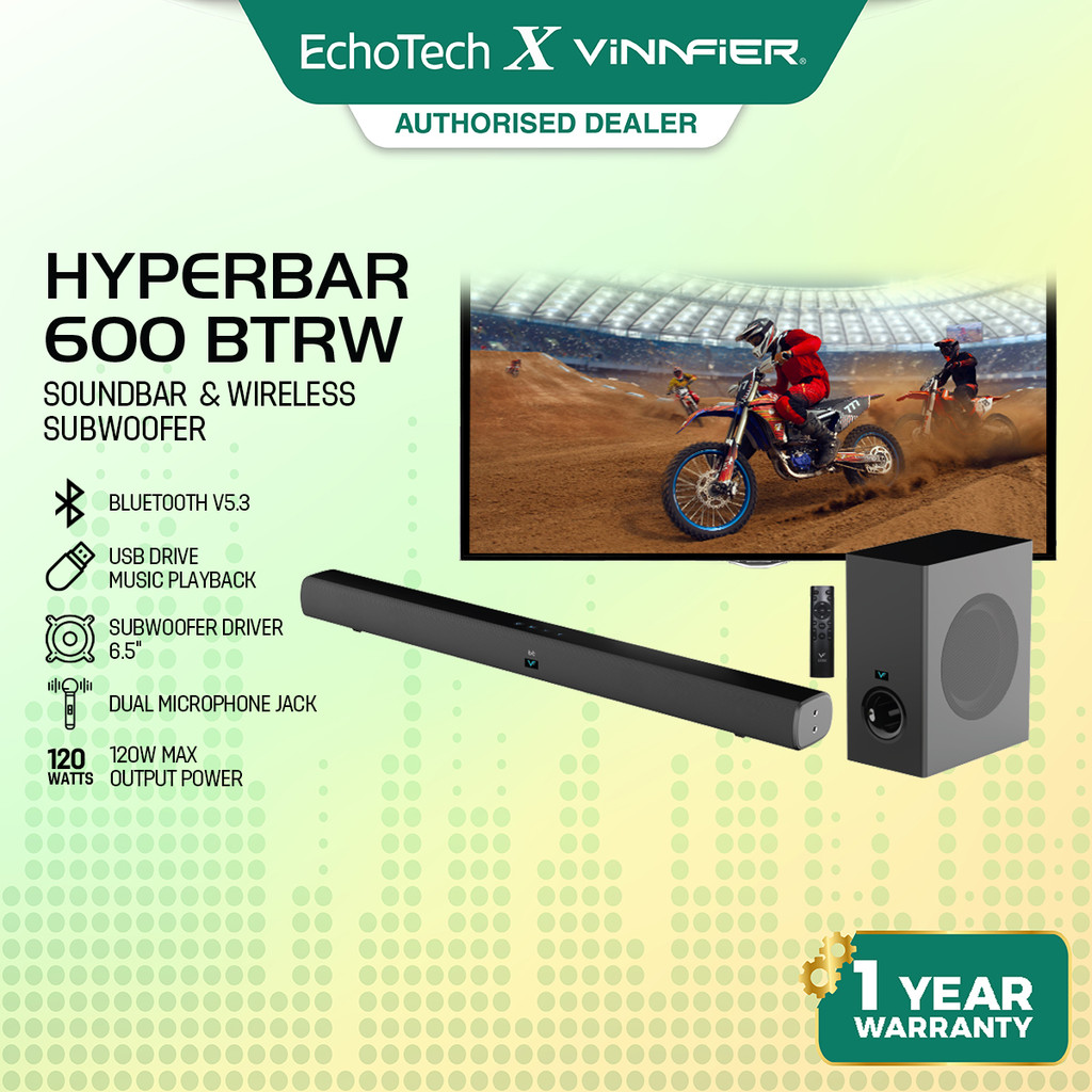 VINNFIER HYPERBAR 600 BTRW 240W ULTRA SOUND HOME THEATRE SYSTEM ...