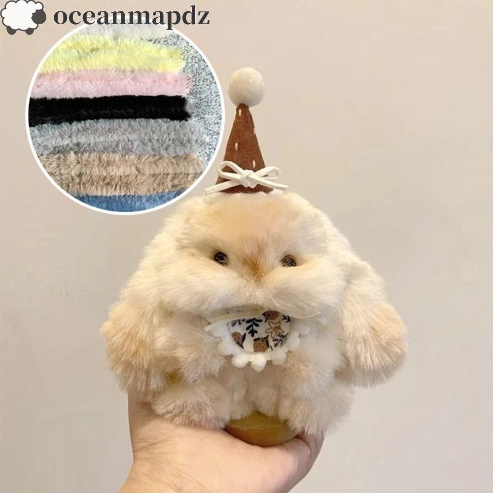 OCEANMAPDZ Rabbit Plush Iron Wire Strip Stick, Plush Stuffed Handmade ...