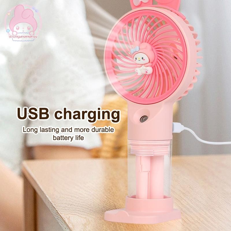 strongaromonyu Cute Cartoon Portable Handheld Fan Kuromi Hello Kitty ...