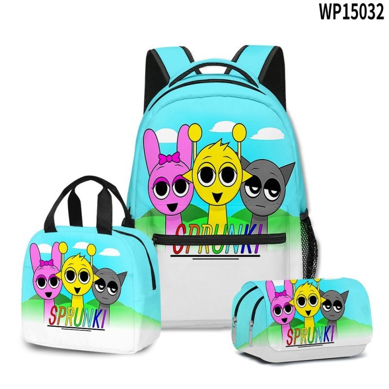Sprunki backpack pencil case lunchbox for students Sprunki bag | Shopee ...