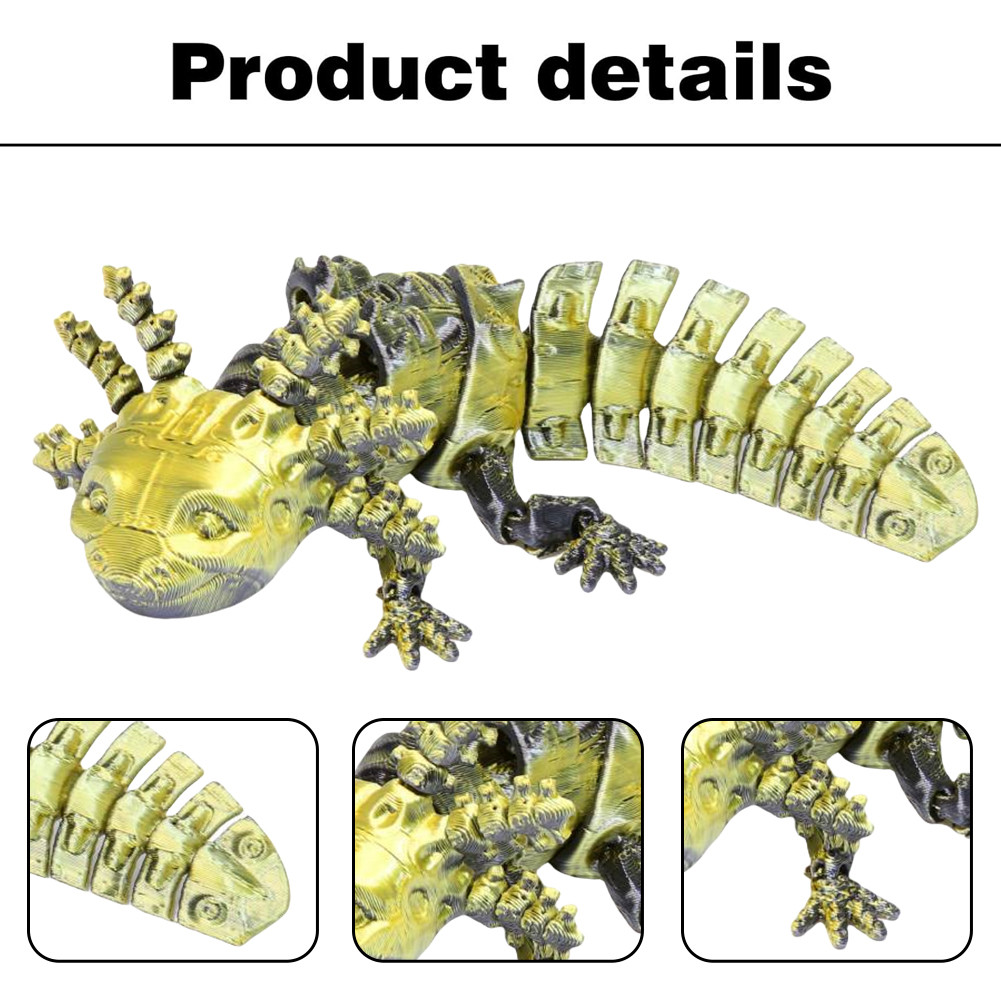 3D Printed Axolotl Toy Articulated Mechanical Axolotl Figurine 3D ...