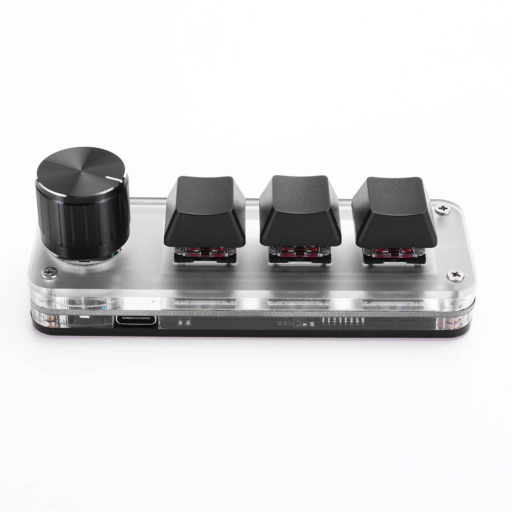 3 Key 1 Knob/4 Key Mini Mechanical BT Keyboard RGB Wired USB Mechanical ...