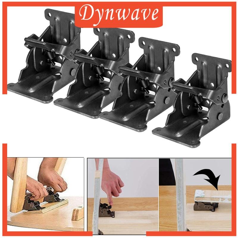 [Dynwave] 4x Folding Self Brackets Support with Leg Fittings Angle Self ...