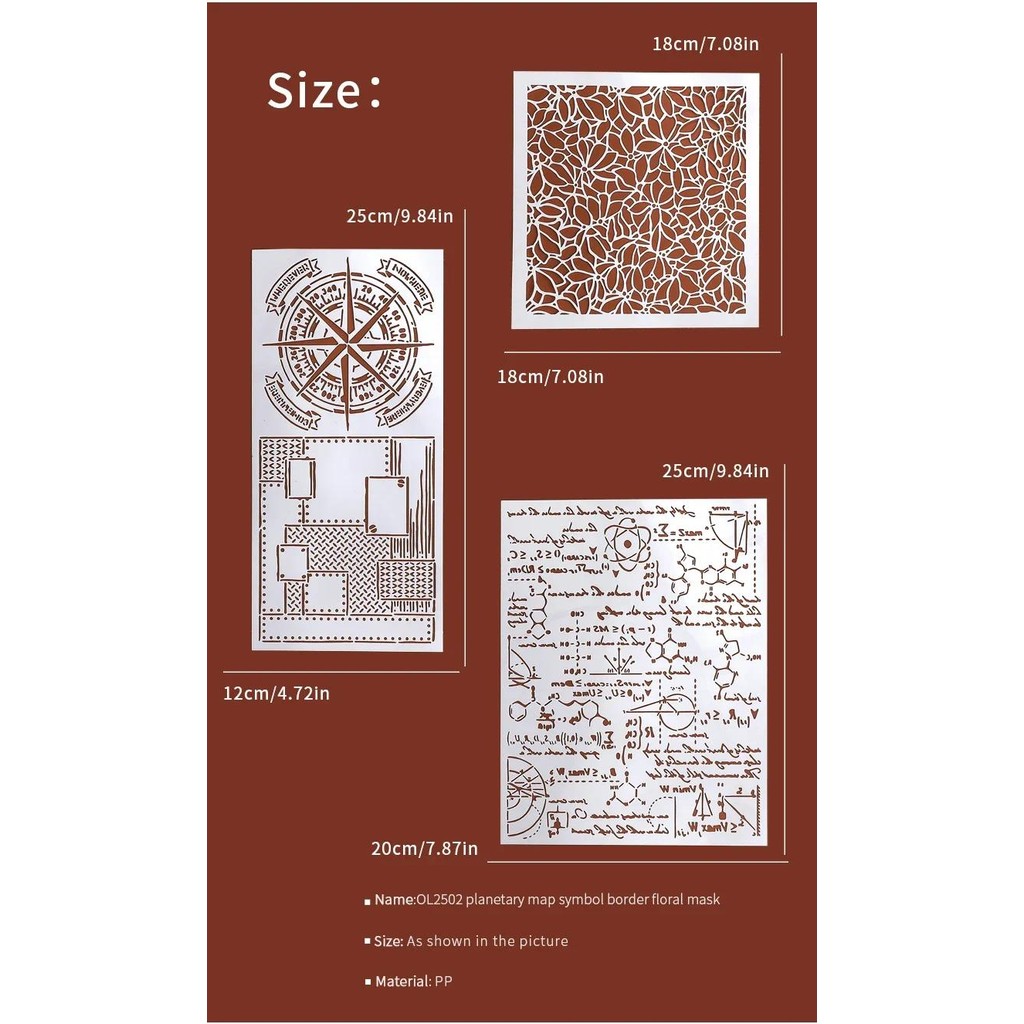 JIANWU Vintage Planetary Chart Symbol Border Flower Landscape Material ...