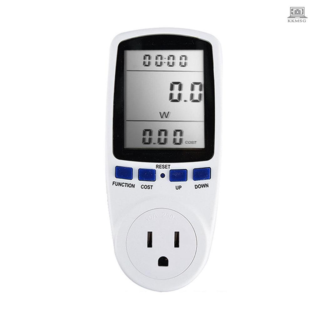 Digital LCD Energy Meter Wattmeter Monitoring Device Wattage ...