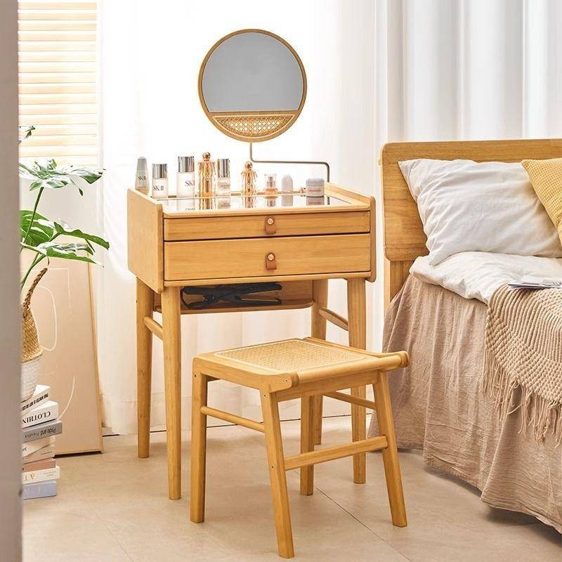 Dressing table, small wooden style desk, extremely narrow dressing ...