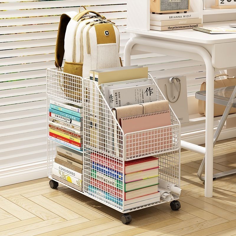 Storage Rack under Desk Trolley with Wheels Movable Desk Bottom ...