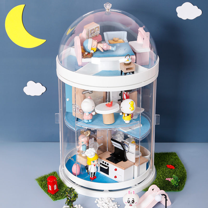 Rotating Hand Office Display Box Large Open Door Fully Transparent ...