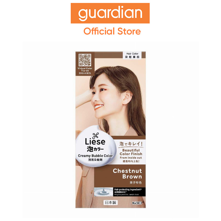 Liese Creamy Bubble Color Chestnut Brown 108ml - DIY Foam Hair Color ...