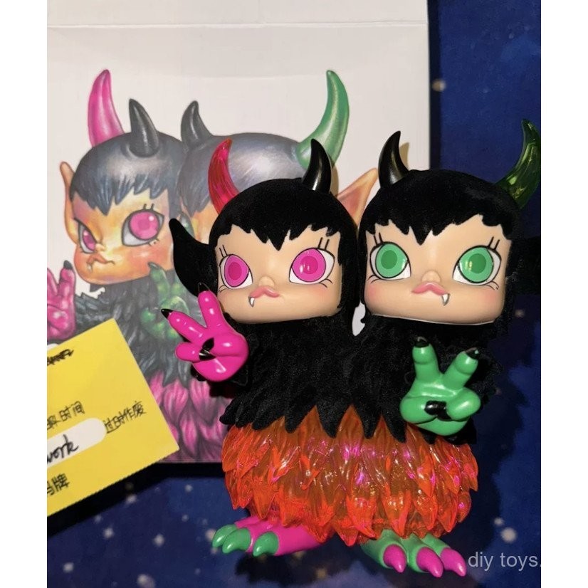 Pop Mart original Molly 2 heads monster figure evil Molly instinc black ...