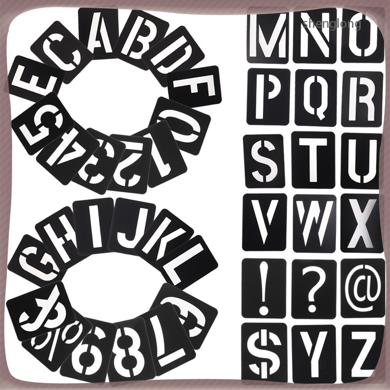 Alphabet Board Large Stencils Letter Number Molds Paint for Walls ...
