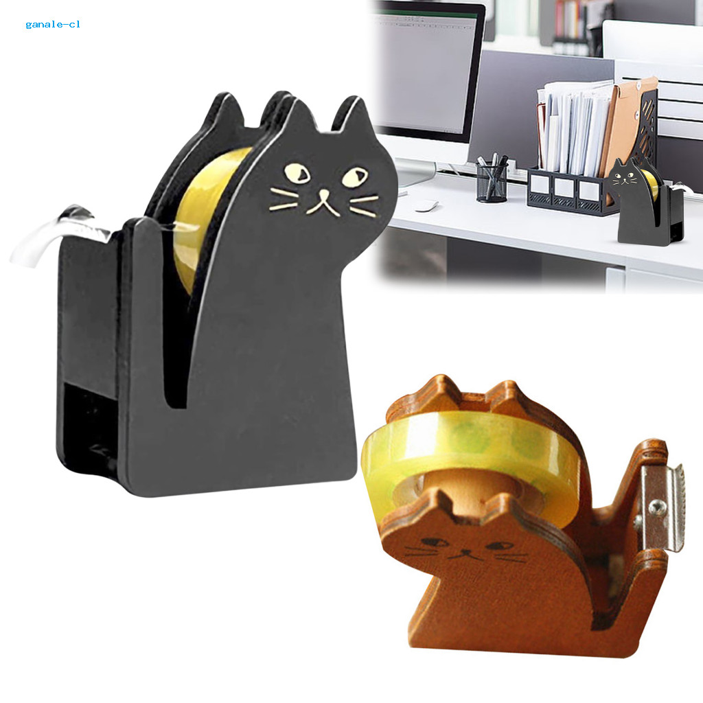 Whimsical Desk Organizer Cute Kitten Tape Dispenser Wooden Cat Tape ...