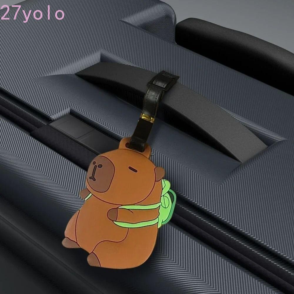 YOLO Capibara Airplane Suitcase Tag, Baggage Name Tag Address Label ...