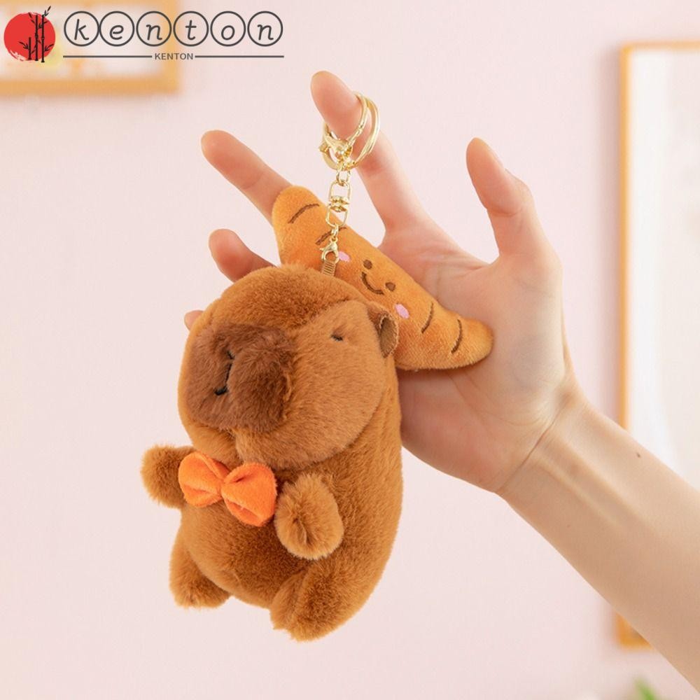 KENTON Capybara Plush Keychain, Cartoon With turtle Plush Couple ...