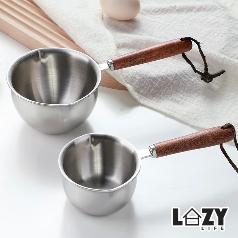 Stainless Steel Oil Pouring Small Pot Mini Milk Pot Butter Warmer Pan ...