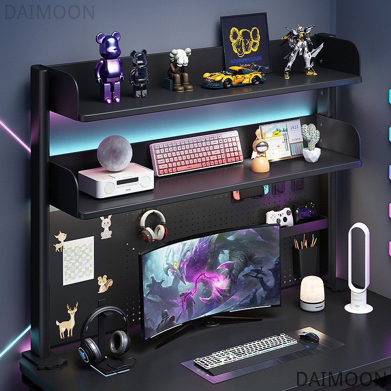 New Desk Cavity Plate Desk Shelf Computer Desktop Pegboard Bookshelf Adjustable Student Desk ...
