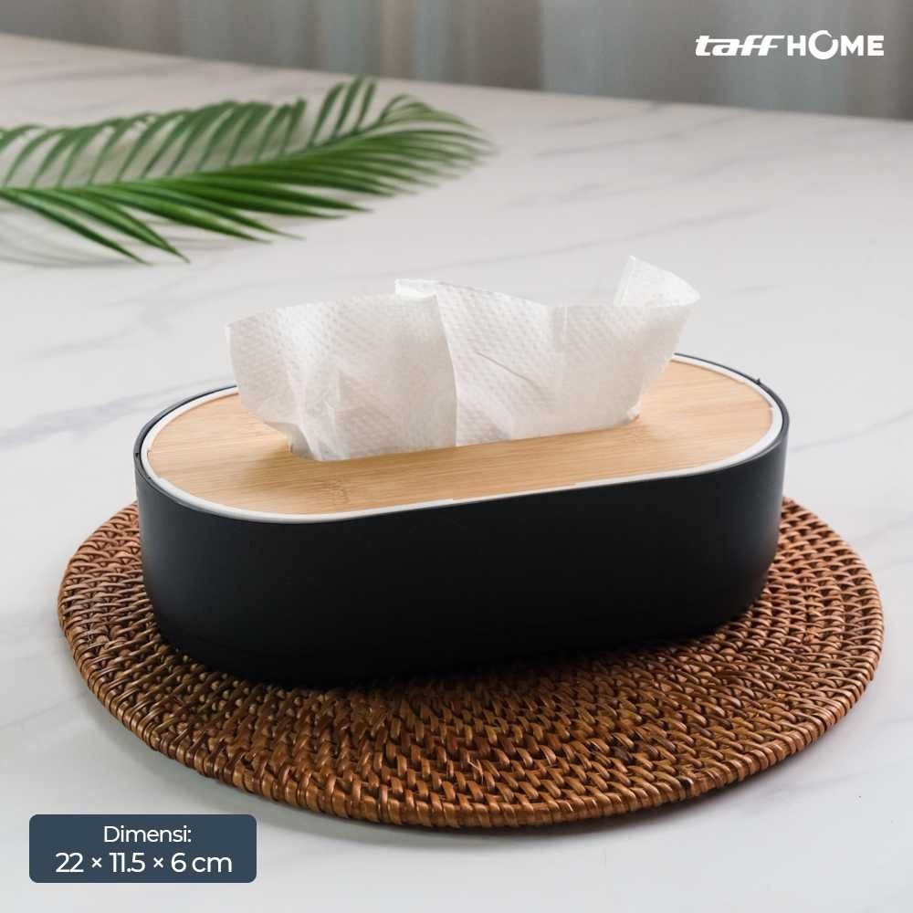 KAYU Taffhome Wooden Tissue Box Oval Lifting Tissue Box Storage 22x11 ...