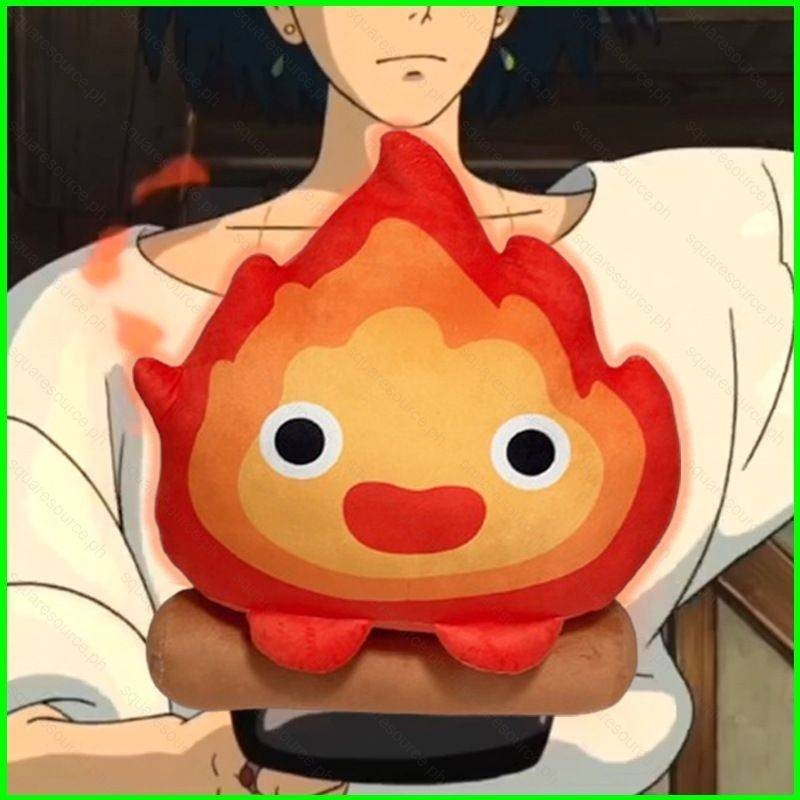 SQA Howls Moving Castle Calcifer Cartoon Cute Home Sofa Pillow Plush Doll Cushion Office Nap ...